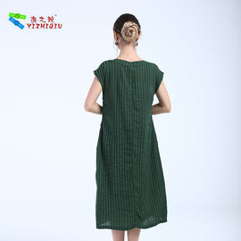 YIZHIQIU Customized Color Cotton Stripe Pattern Dress