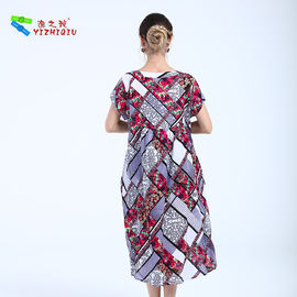 YIZHIQIU Odm Floral Short Sleeve O Neck Midi Dress