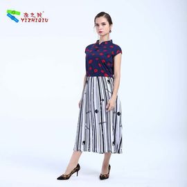 YIZHIQIU China Style Printing Cotton Modern Dress