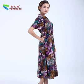 YIZHIQIU Flower Patterns Printed Dress With Collar