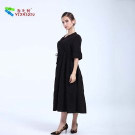 YIZHIQIU Wholesale Custom Black Loose Maxi Dress