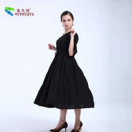 YIZHIQIU Wholesale Custom Black Loose Maxi Dress