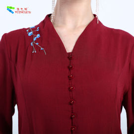 YIZHIQIU summer 100% Cotton Red lady dress
