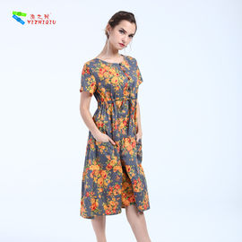 Cotton Summer Dresses With Short Sleeves , Short Summer Dresses For Women
