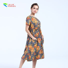 Cotton Summer Dresses With Short Sleeves , Short Summer Dresses For Women