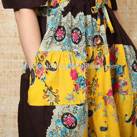 Casual Cotton Plus Size Long Summer Dresses Yellow / Customized Color