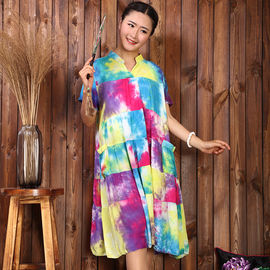 OEM ODM Acceptable Long Cotton Summer Dresses Chinese Element Printed