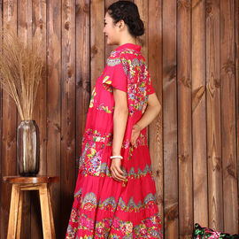 OEM ODM Acceptable Long Cotton Summer Dresses Chinese Element Printed