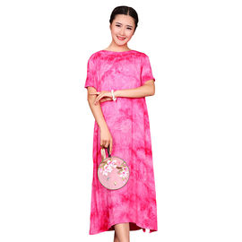 Plain Female Long Cotton Summer Dresses Custom Made Natural Cotton Clothing