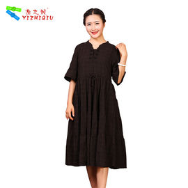 Comfortable Cotton Summer Clothing Ladies Dresses Washable , Mid - Calf Length
