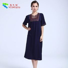 YIZHIQIU embroidered green women boho dress