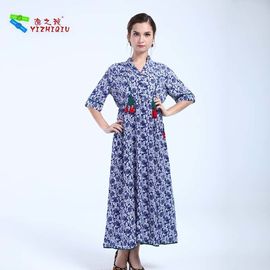 Simple Slim Fitted Ladies Long Sleeve Dresses With Handmade Button Design