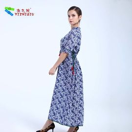 Simple Slim Fitted Ladies Long Sleeve Dresses With Handmade Button Design