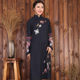 Multi - Pattern Chinese Dress Cheongsam Oblique Collar Customized Size