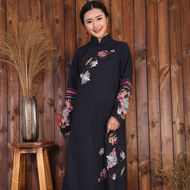 Multi - Pattern Chinese Dress Cheongsam Oblique Collar Customized Size