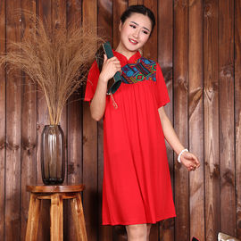 Elegant Linen Short Cotton Summer Dresses Chinese Traditional Cheongsam