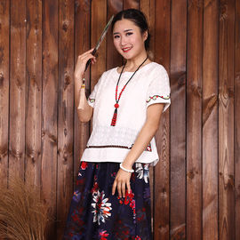 White Breathable Slim Shirt Retro Chinese Style Blouses