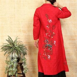 YIZHIQIU cottonpadded embroidered coats for lady