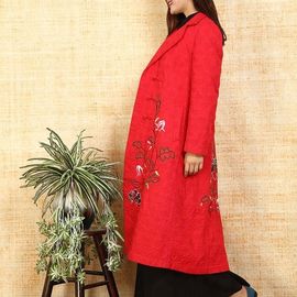 YIZHIQIU cottonpadded embroidered coats for lady