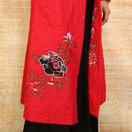 YIZHIQIU cottonpadded embroidered coats for lady