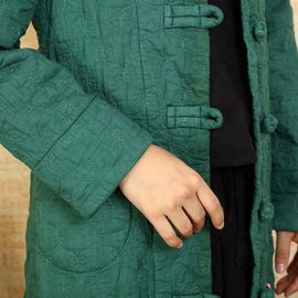 YIZHIQIU cottonpadded embroidery ladies fashion coat