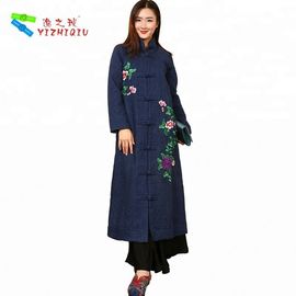 Fashion Chinese Style Embroidered Winter Coats With Flowers / Vintage Decoration