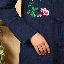 Fashion Chinese Style Embroidered Winter Coats With Flowers / Vintage Decoration