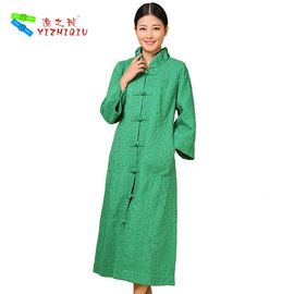 Custom Green Chinese Cotton Padded Jacket Single Breasted Closure Type