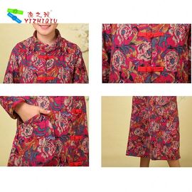 Anti Wrinkle Traditional Chinese Winter Coat , 100% Cotton Long Chinese Coat