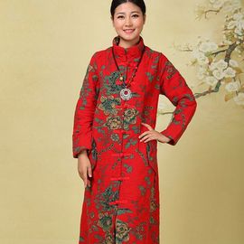 Casual Wear Chinese Cotton Padded Jacket Quilting Embroidery Design