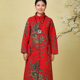 Casual Wear Chinese Cotton Padded Jacket Quilting Embroidery Design