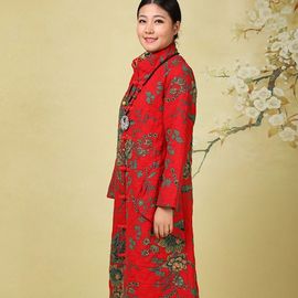 Casual Wear Chinese Cotton Padded Jacket Quilting Embroidery Design