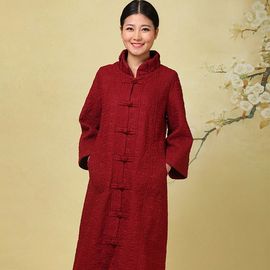 Graceful Regular Sleeve Chinese Quilted Coat , Women Cotton Embroidered Jacket