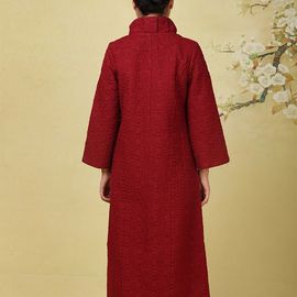 Graceful Regular Sleeve Chinese Quilted Coat , Women Cotton Embroidered Jacket