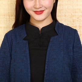 No Hooded Embroidered Winter Coats Traditional Chinese Clothing Female