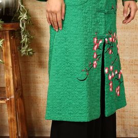 Traditional Chinese Embroidered Winter Coats Without Detachable Part