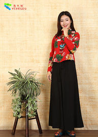 Custom Snug - Fitting Modern Qipao Top , Bias - Cut Jersey Cheongsam Crop Top