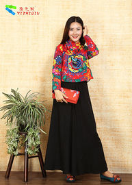 Mandarin Collar Cheongsam Blouse Woman'S Qipao Shirt 100% Cotton Material