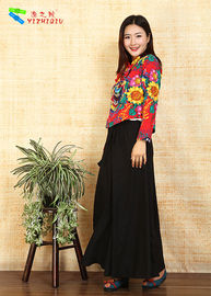 Mandarin Collar Cheongsam Blouse Woman'S Qipao Shirt 100% Cotton Material