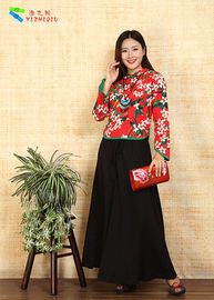 Comfortable Chinese Cheongsam Blouse Cotton Linen Long Sleeve Tang Suit
