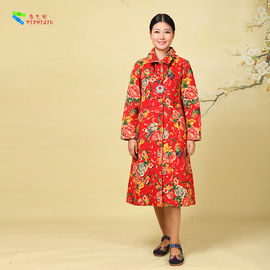 Women Winter Chinese Cotton Padded Jacket Comfortable With Flower Pattern