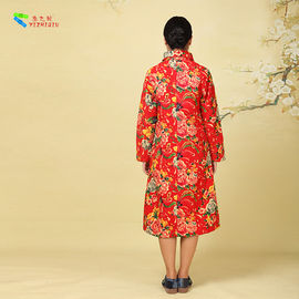 Women Winter Chinese Cotton Padded Jacket Comfortable With Flower Pattern