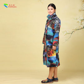 Winter Chinese Cotton Padded Jacket Ink Painting Pattern For Women Clothing