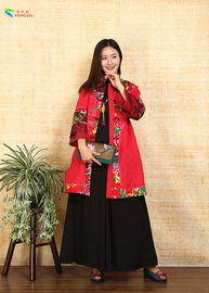 Three - Quarter Sleeves Double Layer Coat Traditional Chinese Women'S Clothing