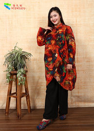 Linen And Cotton Blended Womens Winter Coats Thick Cotton Layer Plus Size