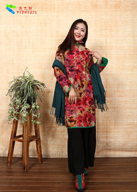 Vintage Warm Thick Winter Qipao Dress Cotton Padded , Quilting Embroidery Design