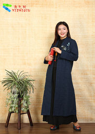 Dustproof Traditional Chinese Tang Suit Coat , Winter Ladies Embroidered Coats