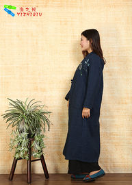 Dustproof Traditional Chinese Tang Suit Coat , Winter Ladies Embroidered Coats