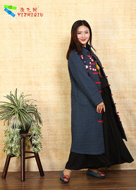 Fashion Chinese Style Embroidered Winter Coats Comfortable With Long Sleeve