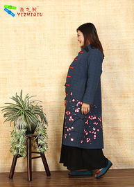 Fashion Chinese Style Embroidered Winter Coats Comfortable With Long Sleeve